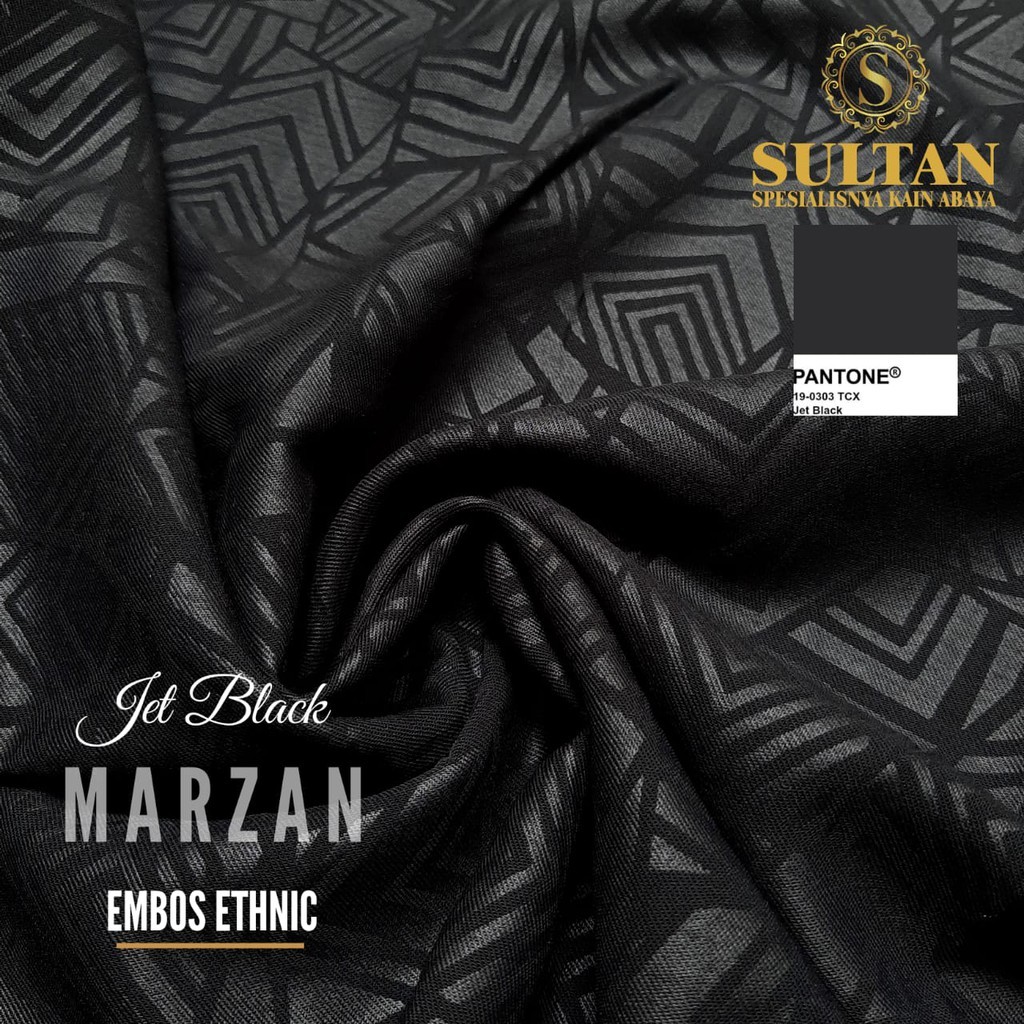 Jual 50CM MAZEN (MARZAN) EMBOS ETHNIC JET BLACK (HITAM NORMAL) ANTI UV ...
