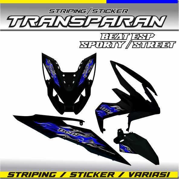 Jual MOTIF STICKER STRIPING TRANSPARAN VARIASI MOTOR HONDA BEAT ESP ...