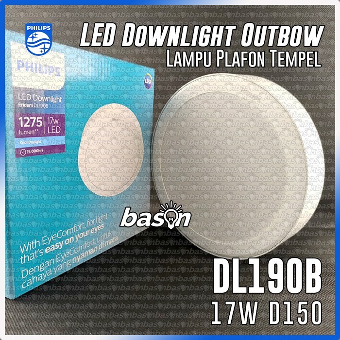Jual PHILIPS Eridani DL190B Outbow Tempel 17W D150 6" - LED Downlight ...