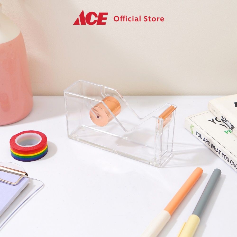 Jual Ataru Tape Dispenser - Rose Gold Tempat Selotip Wadah Lakban Kecil ...