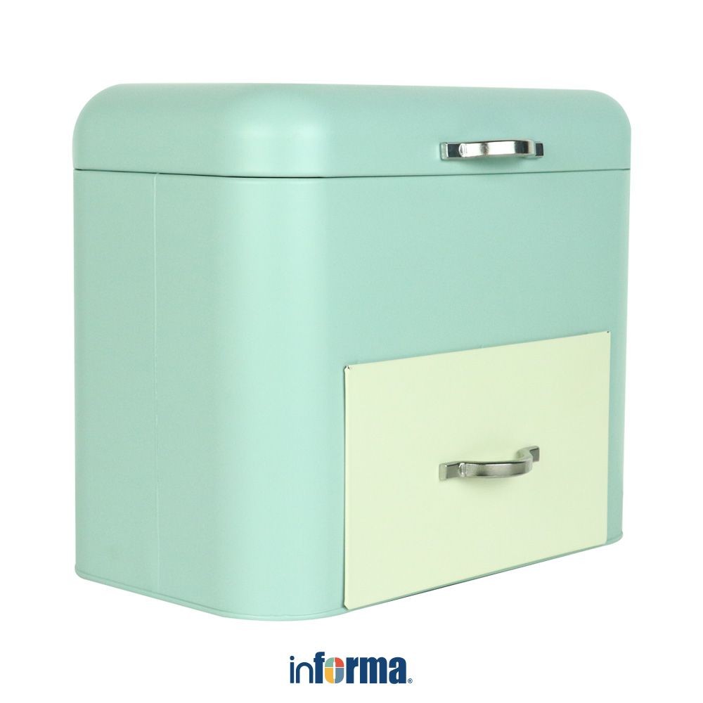 Jual Informa Valeya Tempat Roti Dengan Laci - Mint/Putih Bread ...