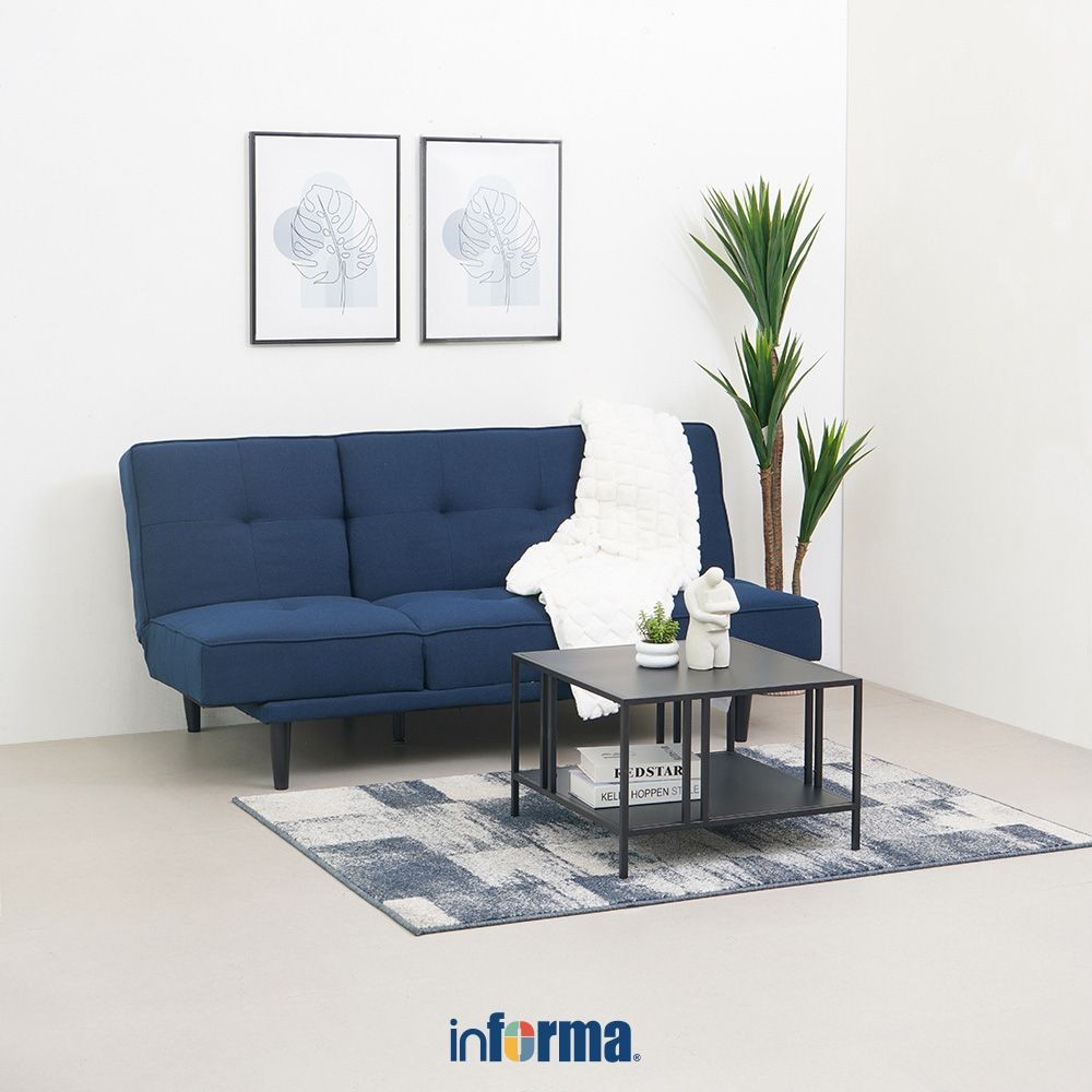 Jual Informa Bleu Sofa Bed Fabric - Biru Tua Tempat Duduk Multifungsi ...
