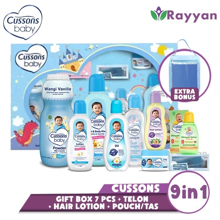 Jual [CX]Cussons Baby Gift Box plus Telon Pink/Biru | Perlengkapan ...