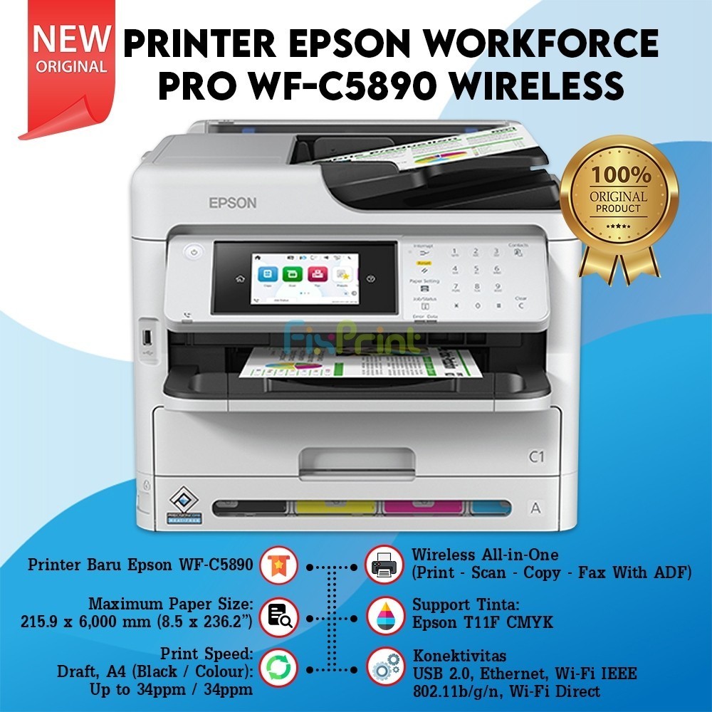 Jual Printer Epson WorkForce Pro WF-C5390 Single Function / WF-C5890 ...