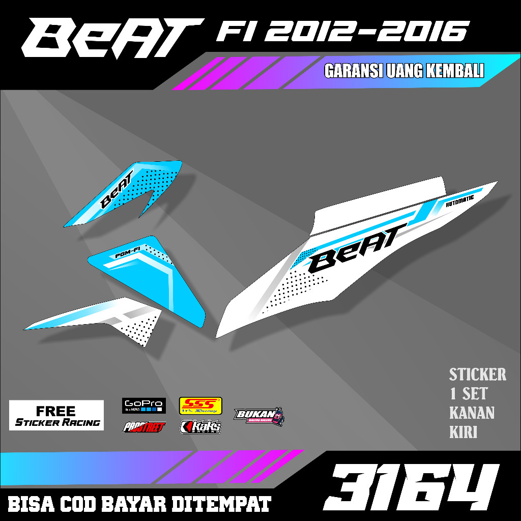 Jual INDO STRIPING BEAT FI INJEKSI 2013-2016 KODE M3164 STICKER MOTOR ...