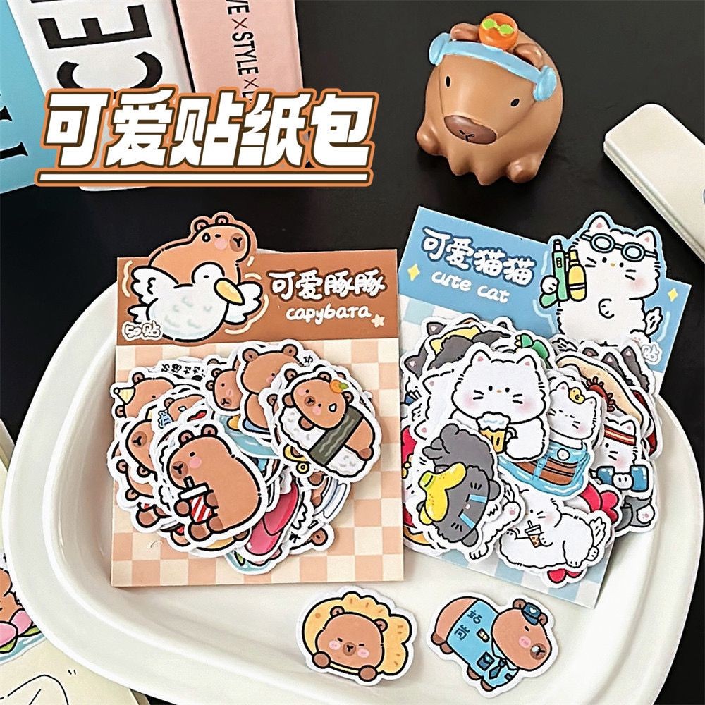 Jual Capybara Cat Sticker Pack 50pcs Stiker Lucu Kucing | Shopee Indonesia