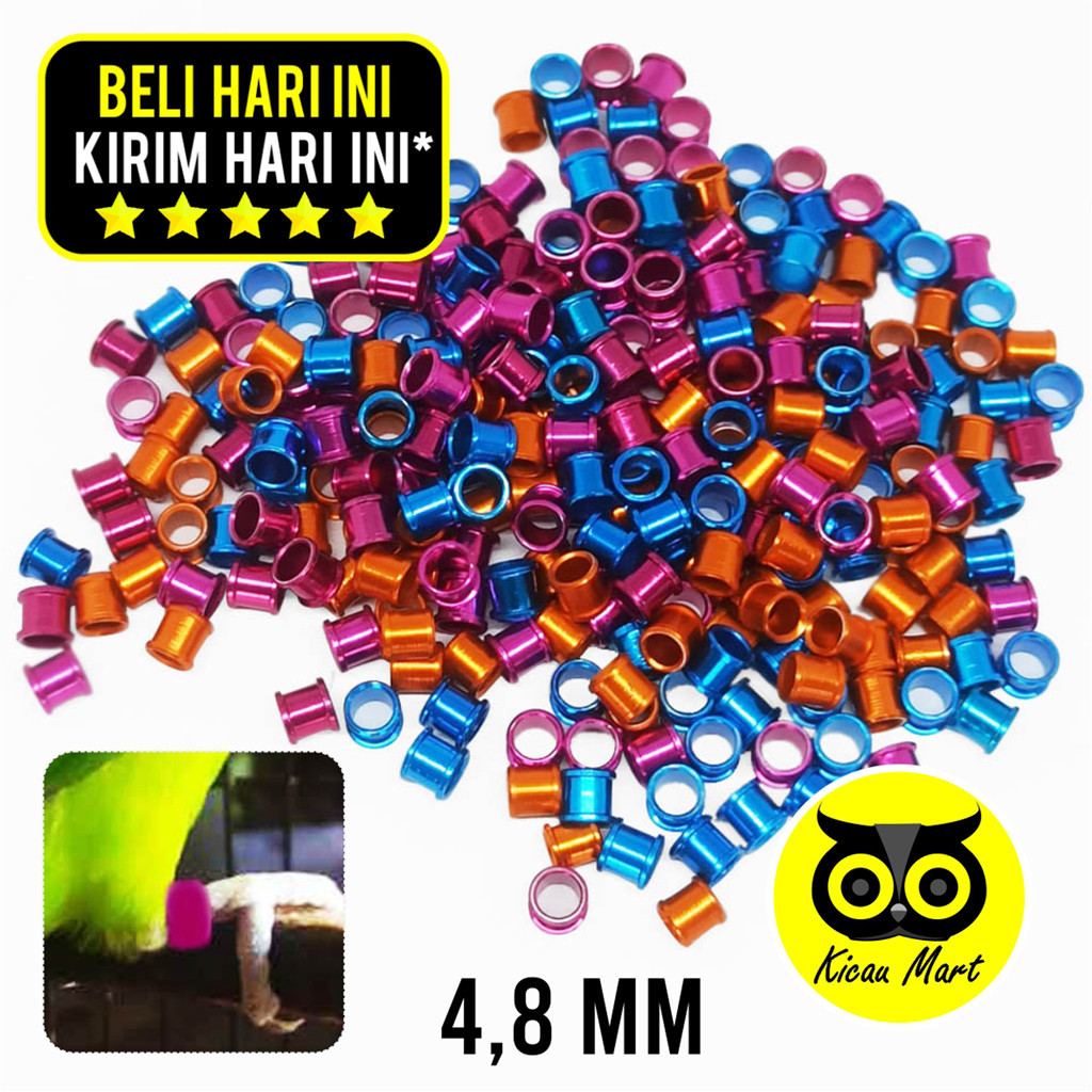 Jual KICAU MART Ring Kaki Burung Lovebird 4,8 Mm 4,8mm Gelang Kaki Bahan Velg Roda Warna Tanpa ...