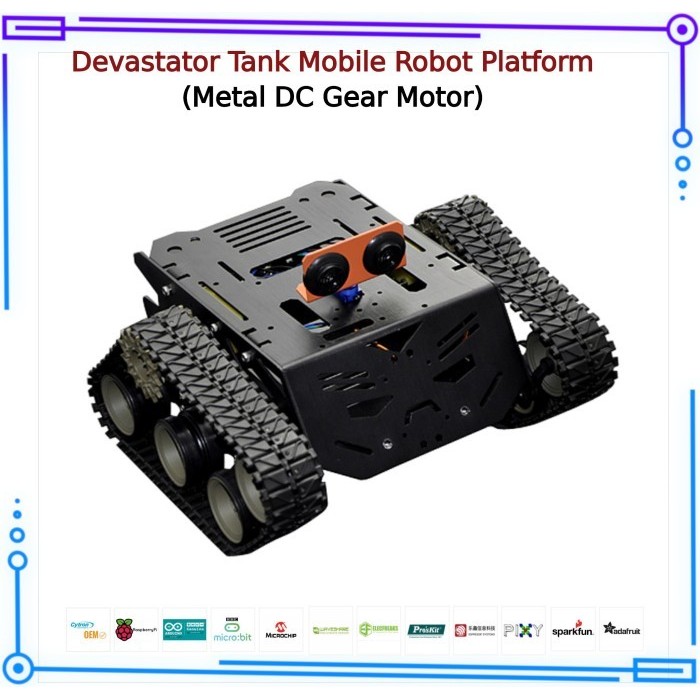 Jual JS99 DFRobot - Devastator Tank Mobile Robot Platform (Metal DC ...