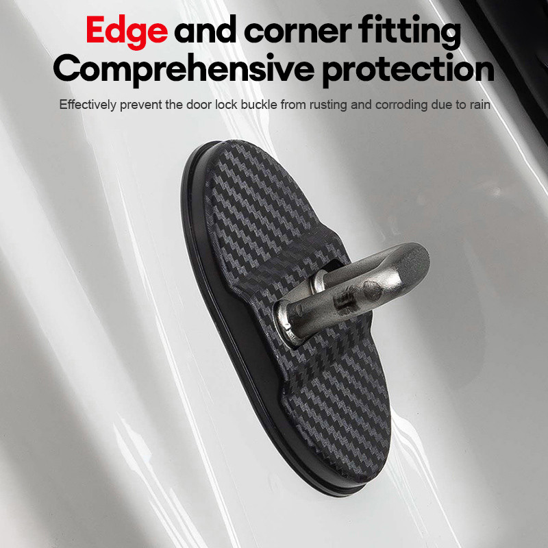 Jual 【LIUOOP】Car Door Lock Protective Cover Silicone Car Door Lock ...