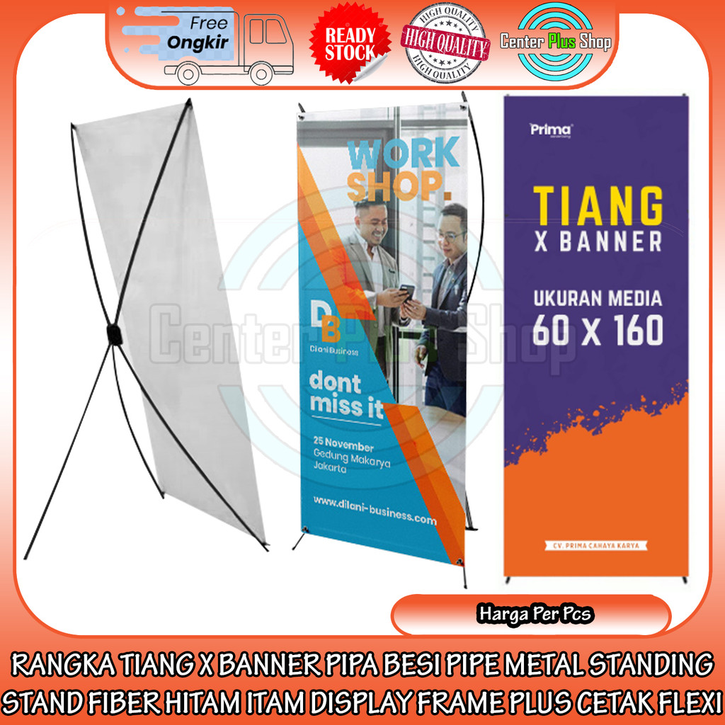 Jual Rangka Tiang Standing Stand Baner Pipa X Banner 160 x 60 Ex Besi ...