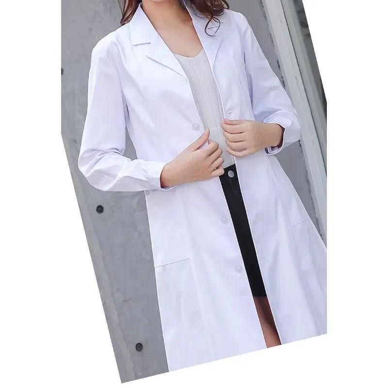 Jual White Lab Coat Long Sleeved Female Doctor's Uniform Male Isolation ...