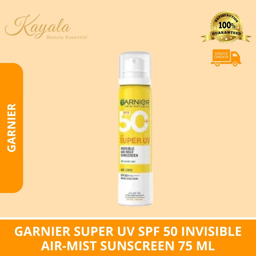 Jual GARNIER SUPER UV SPF 50 INVISIBLE AIR-MIST SUNSCREEN 75ML | Shopee ...