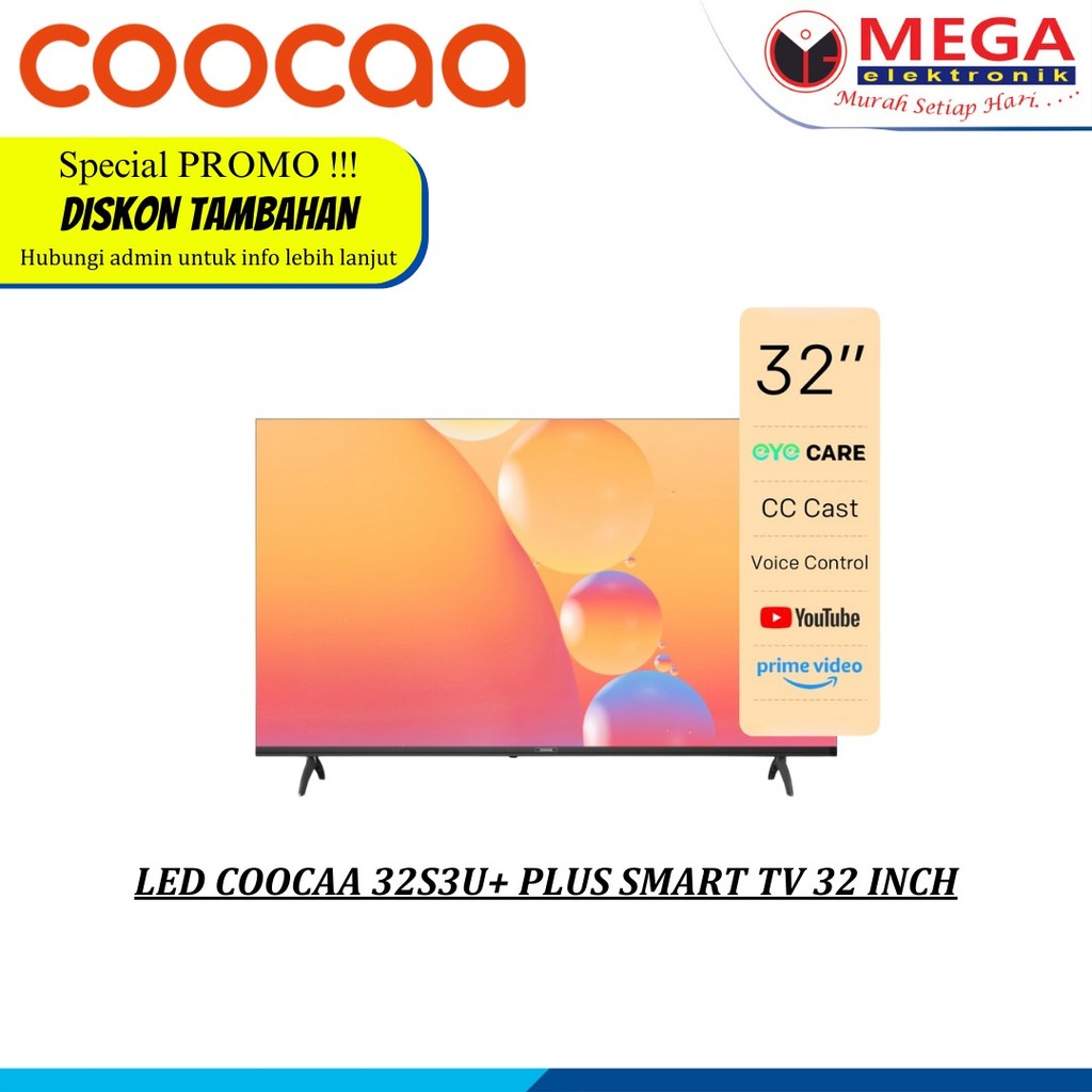 Jual LED COOCAA 32S3U+ PLUS SMART TV 32 INCH | Shopee Indonesia
