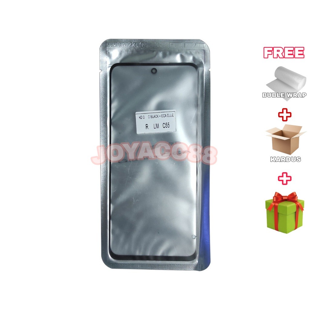 Jual KACA LCD KACA DEPAN KACA TS PLUS LEM OCA RELM C55 BLACK | Shopee ...