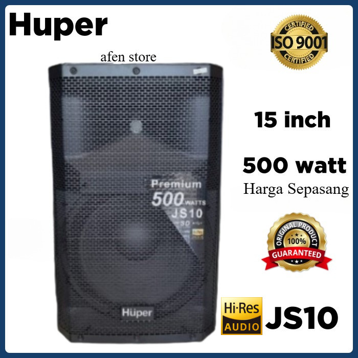 Jual Speaker Aktif Huper JS 10 / JS10 Active Speakers 500 Watt USB 15 inch Sepasang Original ...