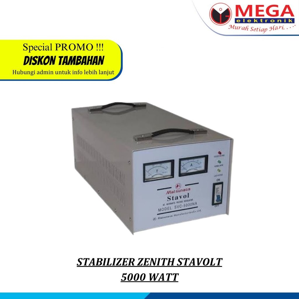 Jual STABILIZER ZENITH STAVOLT SVC-5000N 5000 WATT | Shopee Indonesia