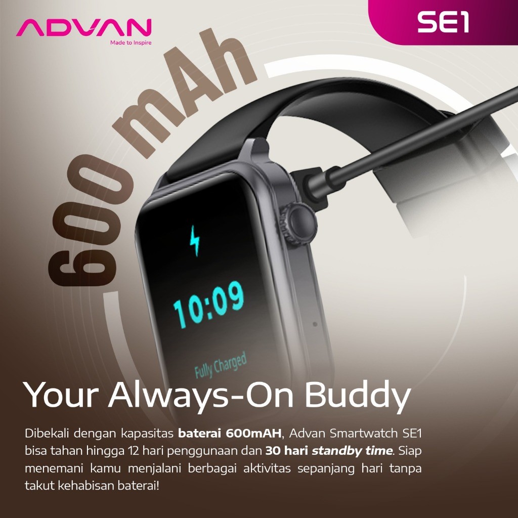 Jual Big Promo Advan Smartwatch Se1 Ips 1.83" Ai Voice Assistant ...
