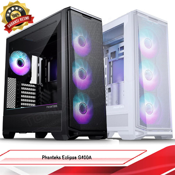 Jual Phanteks Eclipse G400A, ATX Case, Tempered Glass, 4x 140mm M25 G2 ...