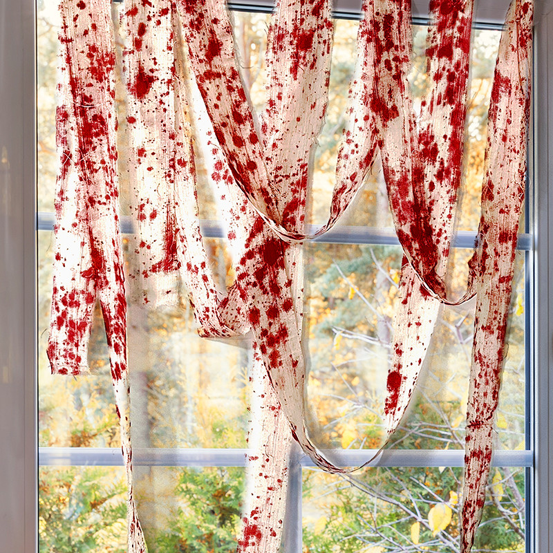 Jual 3m Halloween Bloody Cloth Strips Blood Gauze Bandage Haunted House ...