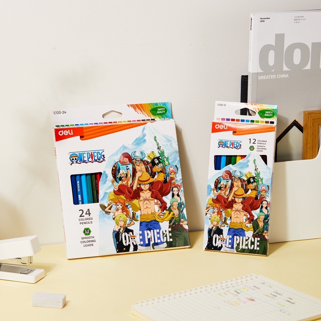 Jual Deli One Piece Color Pencil / Pensil Warna One Piece 12 dan 24 ...