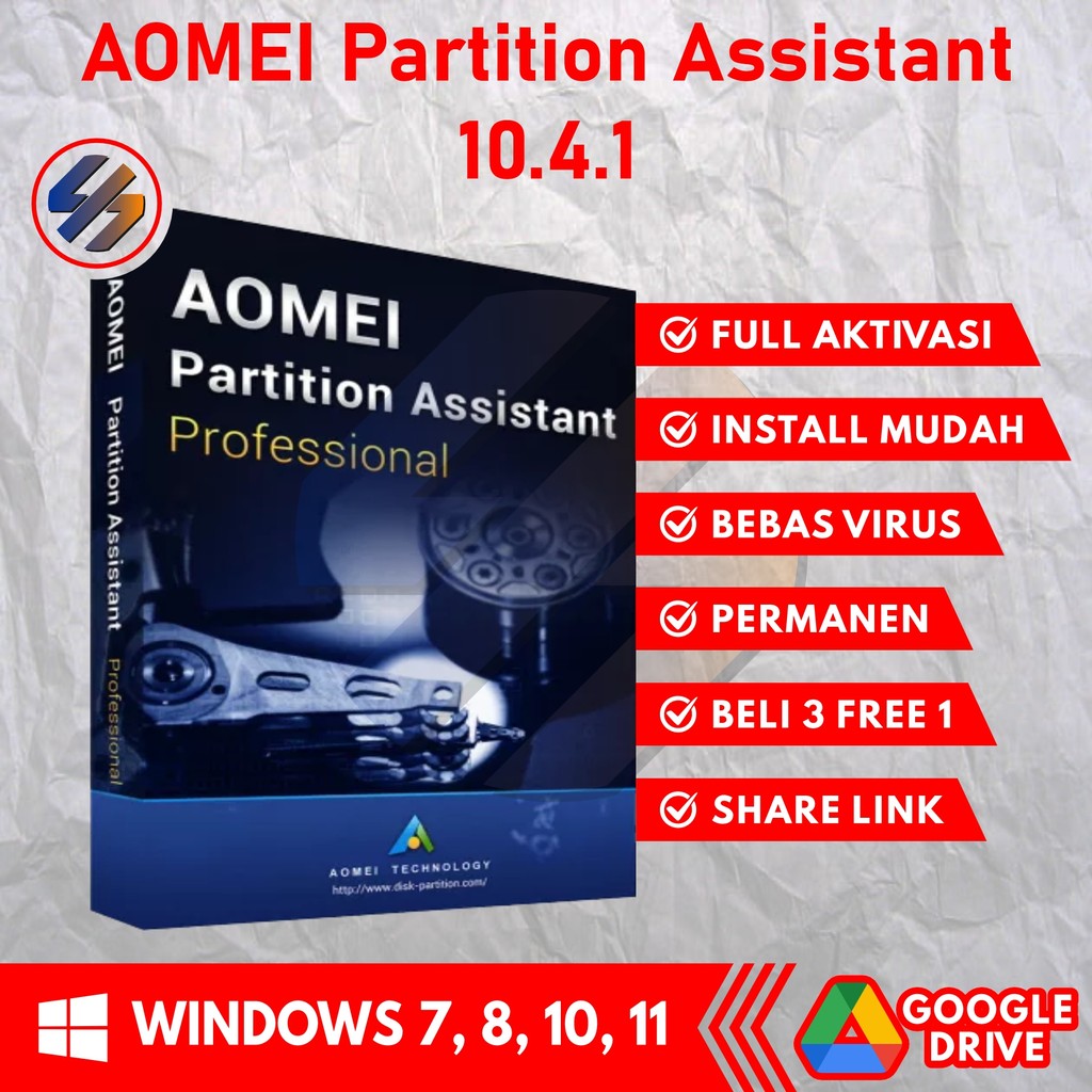 Jual AOMEI Partition Assistant 10.4.1 Full Version || WIN || SOFTWARE ...