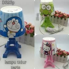 Jual ACEH.BRO lampu tidur tudung krakter menara Eiffel Doraemon hello ...