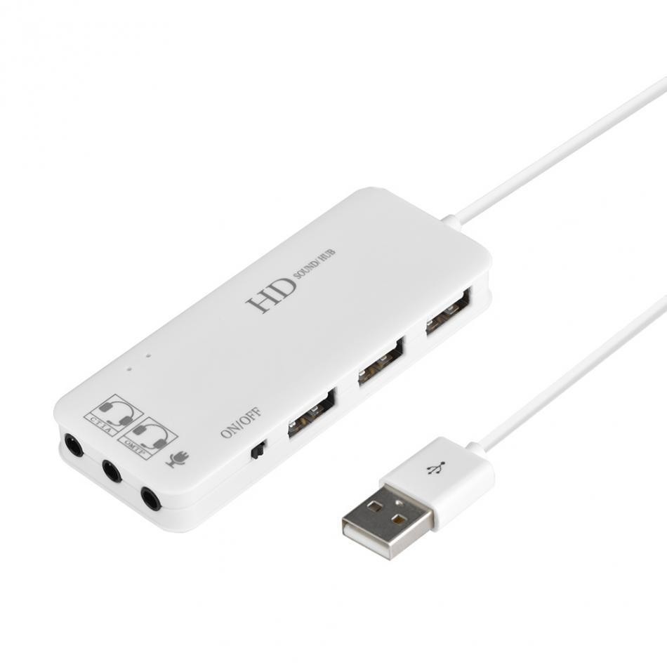 Jual USB 2.0 3 Ports Hub with External 7.1 Channel Stereo Sound Card ...