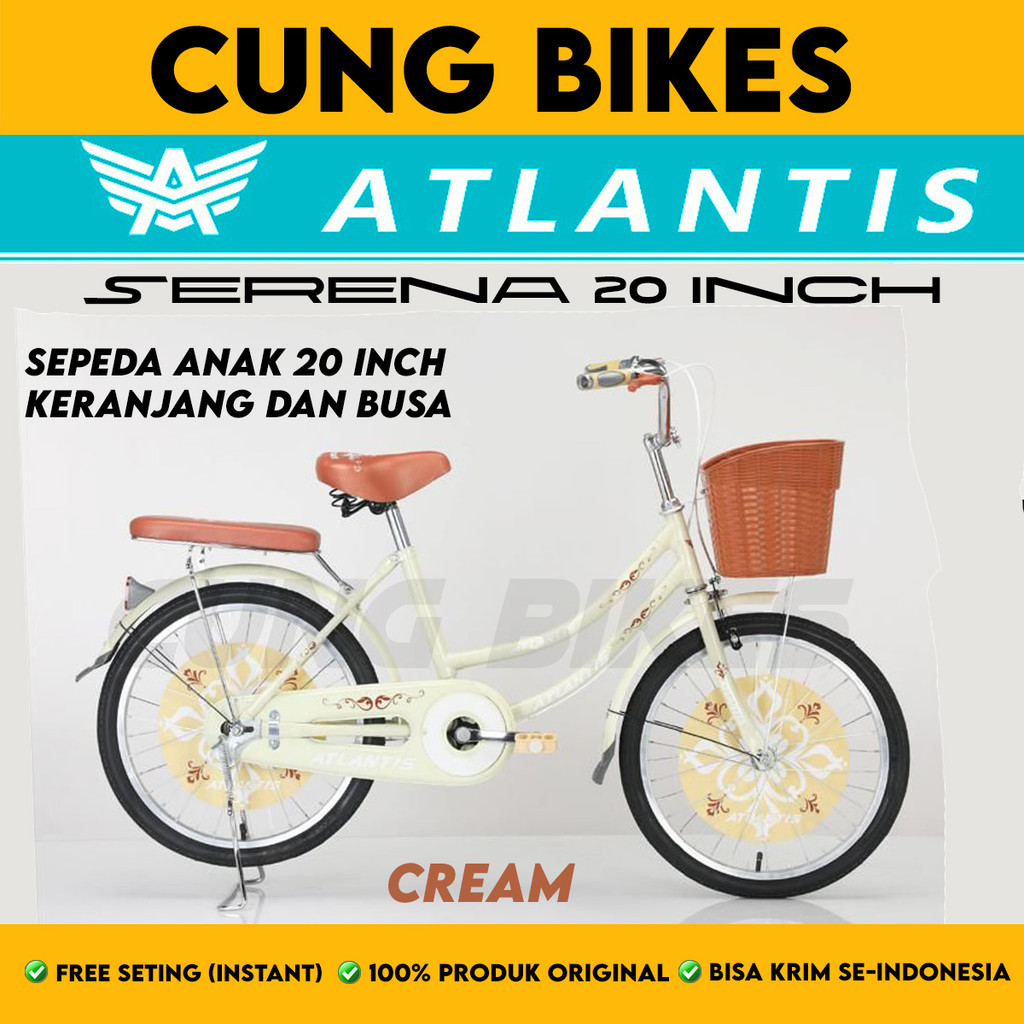Jual Sepeda Anak Remaja Perempuan ATLANTIS SERENA 95L Ukuran 20 Inch ...