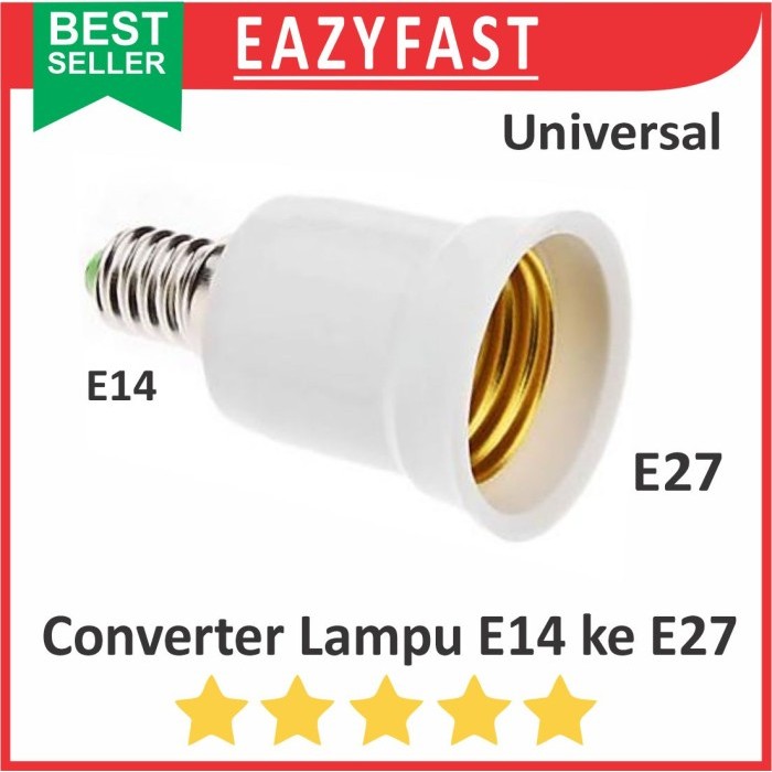 Jual Converter Fitting Lampu E14 Kecil ke to E27 Besar Konverter Adapter | Shopee Indonesia