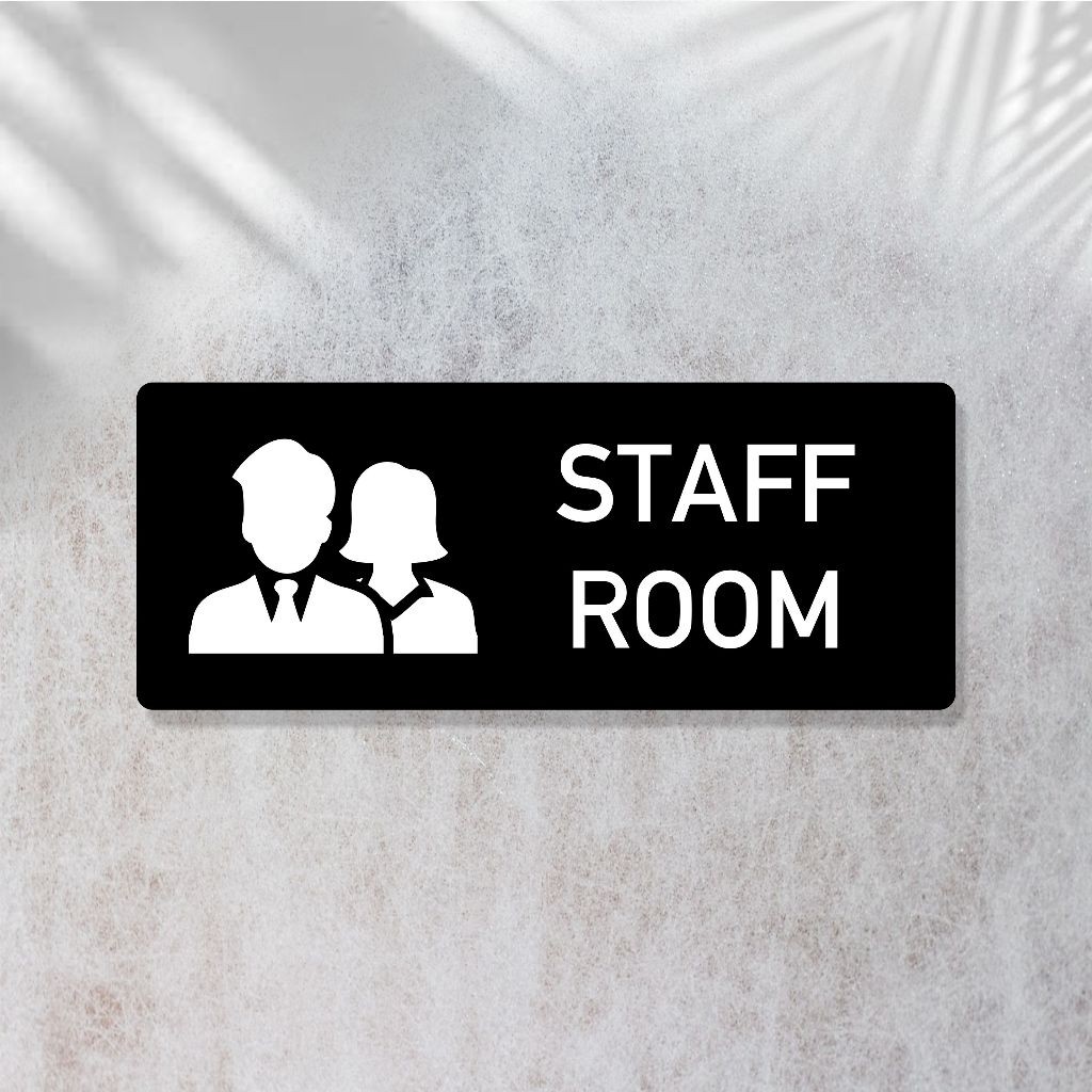 Jual Papan Akrilik Tulisan Staff Room | Sign Label Acrylic Papan Tanda ...