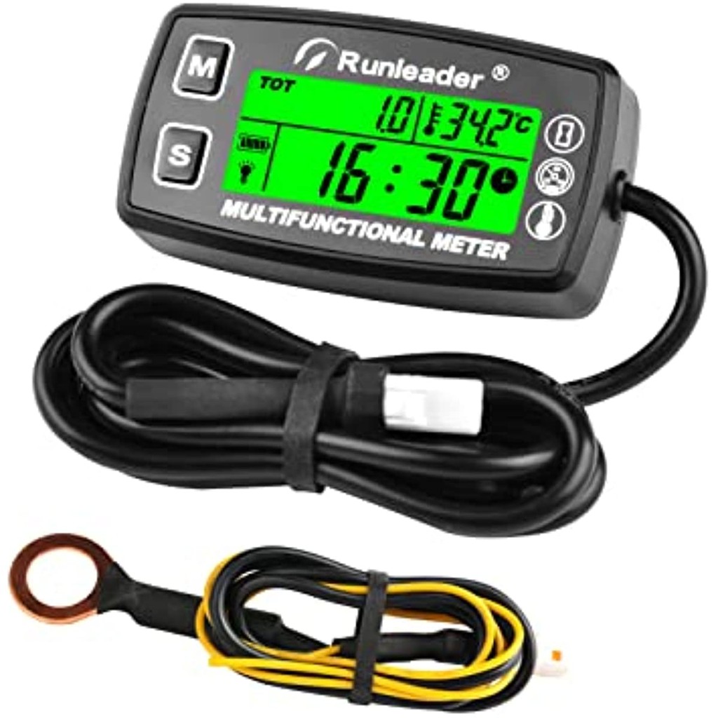 Jual Tach/Hour Digital Meter Engine Temperature Gauge Alert RPM &Temp ...