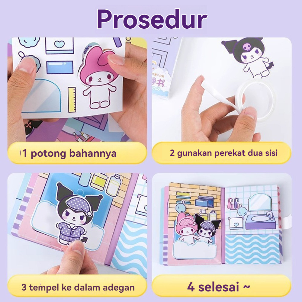 Jual 【COD】 Mainan Anak DIY Quiet Book Sanrio Busy Book Karakter Edukasi ...