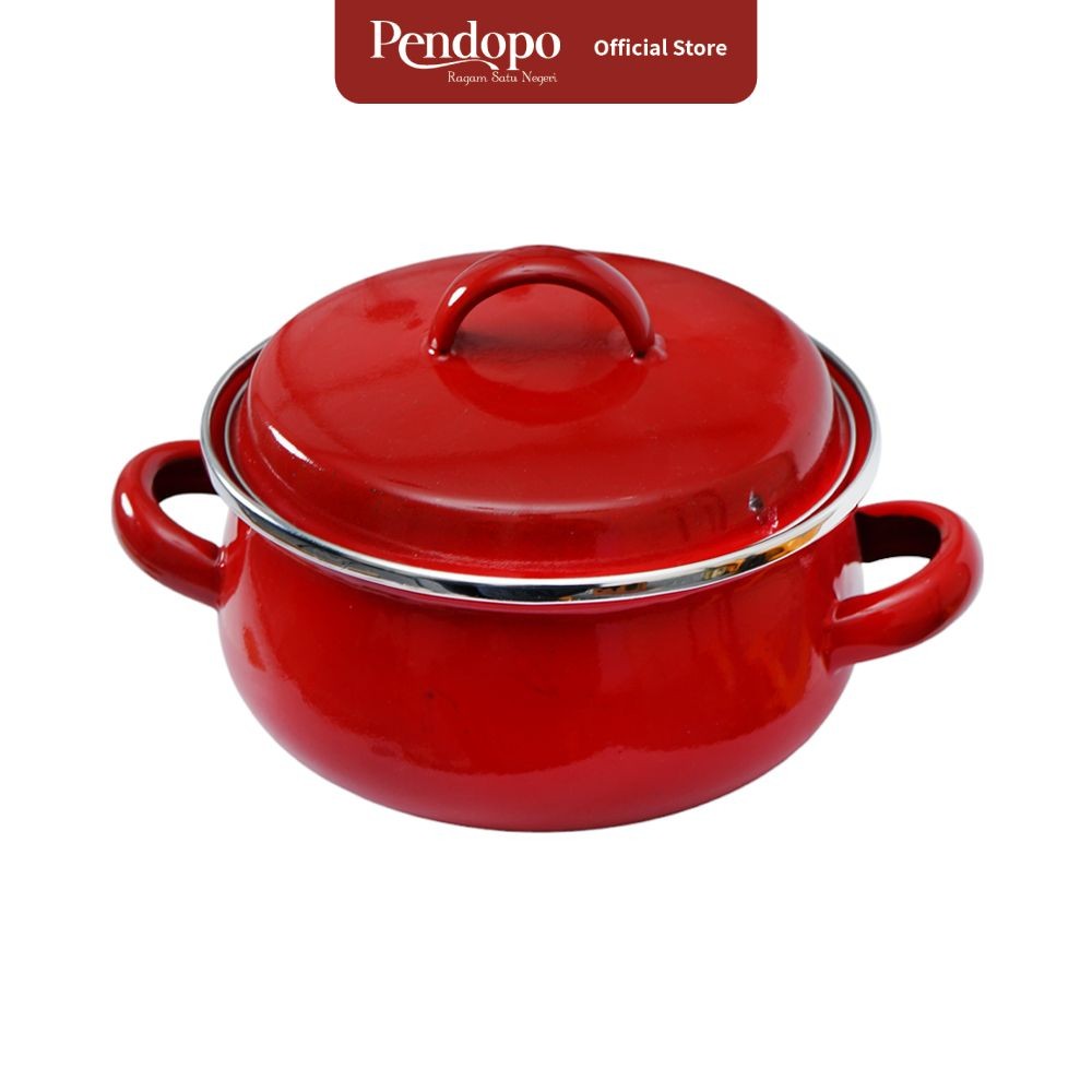 Jual Pendopo 14 cm Panci Mini Pot Enamel Ki-102/14 Dmh - Merah Pot ...