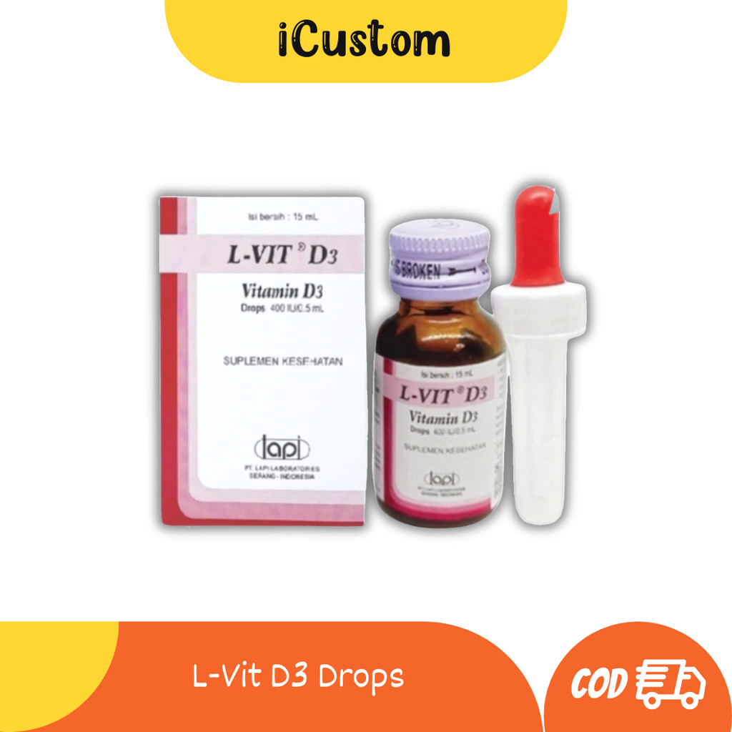 Jual L-Vit D3 Drops untuk Memenuhi Kebutuhan Vitamin D (15 ml) | Shopee Indonesia