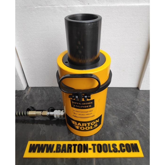 Jual 60T 100mm S Hollow Plunger Hydraulic Cylinder Silinder Hidrolik BARTON | Shopee Indonesia