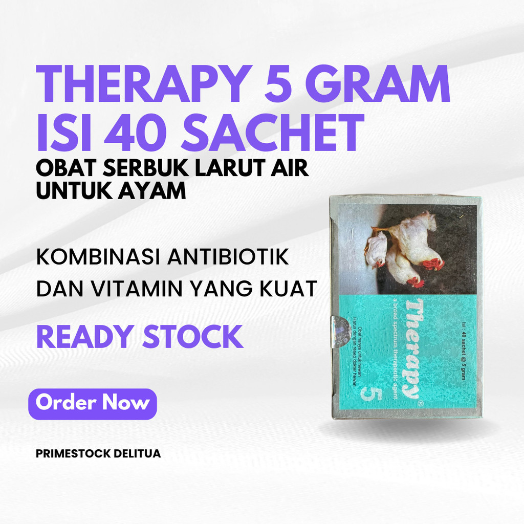 Jual THERAPY 5 Gram Isi 40 Sachet MEDION - Obat Ayam Serbuk Larut Air ...