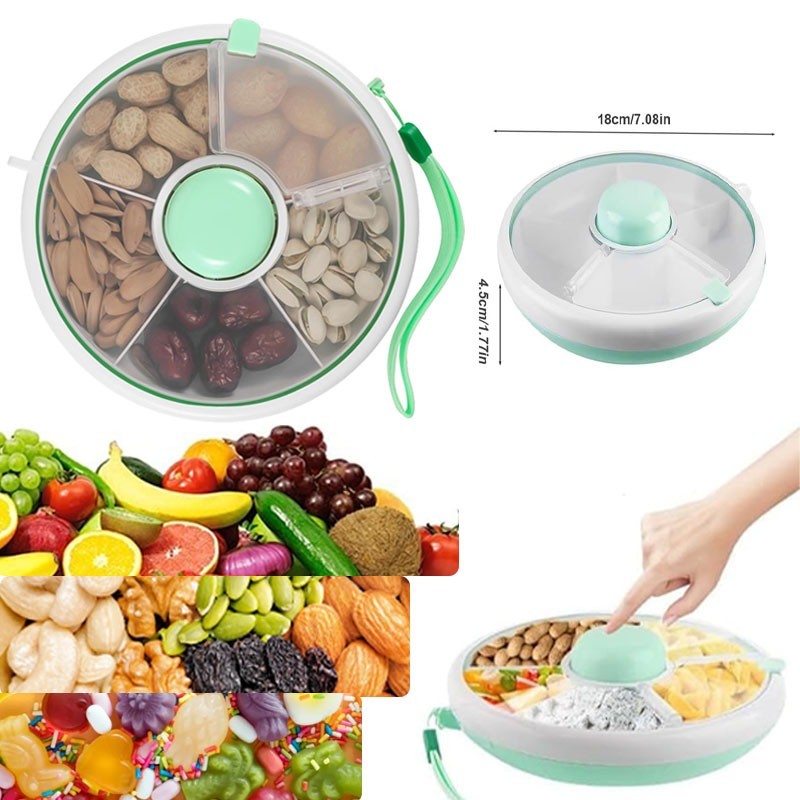 Jual Snack Tray Spinner Putar 5 Sekat / Snack Spinner Tray for Kids ...