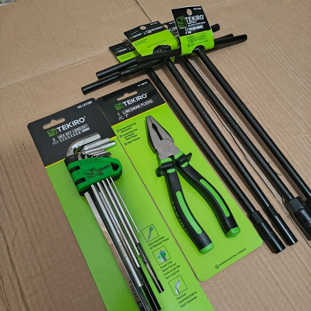 Jual TEKIRO Paket Lengkap Kunci Sok T 8-10-12-14mm + Tang Kombinasi ...