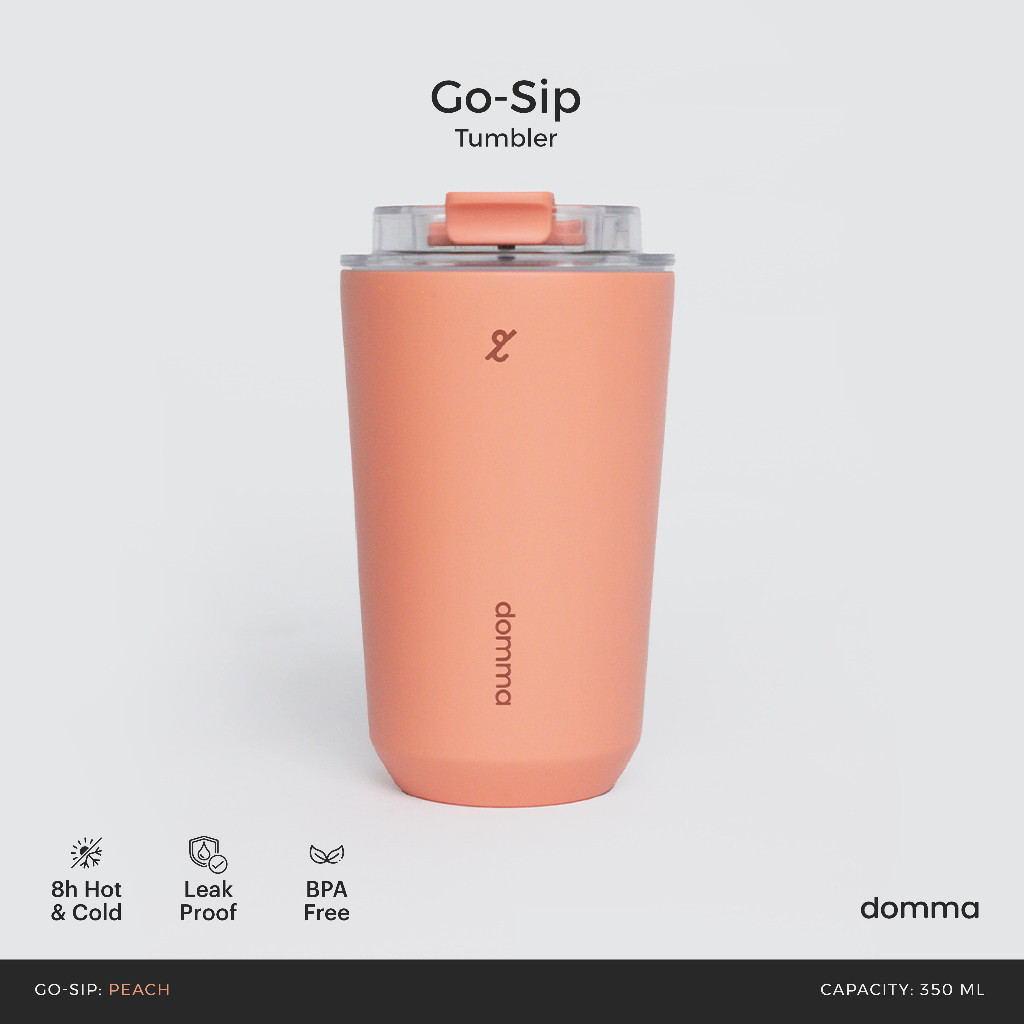 Jual RQ18 [Domma] 350 ml Go-Sip Tumbler Double Wall Stainless Steel ...