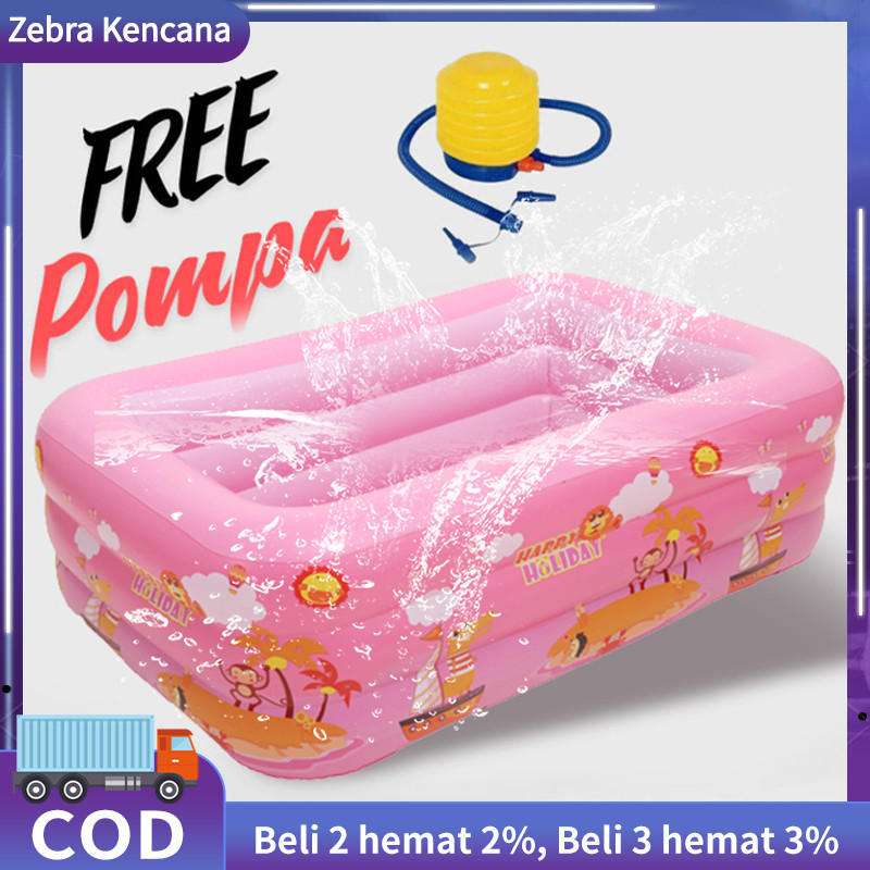Jual 1.5-3.1M Kolam Renang Anak Jumbo 3Rings Kolam Renang Keluarga Tiup ...