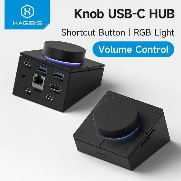 Jual HAGIBIS KNOB USB C HUB WITH SHORTCUT BUTTONS TYPE C DOCKING ...