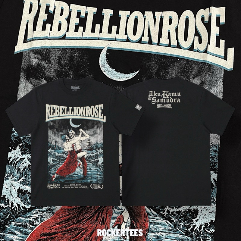 Jual （COD) REBELLION ROSE - SAMUDRA | TSHIRT BLACK | OFFICIAL ...