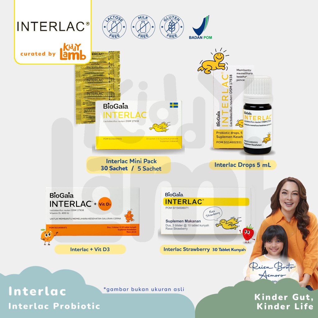 Jual Interlac Probiotik Drops 5ml Mini Pack Sachet Tablet Kunyah Vit D ...