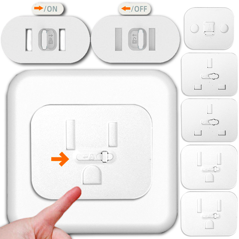 Jual 1-3 Sets Sliding Socket Cover Power Plug Protector Covers Anti ...