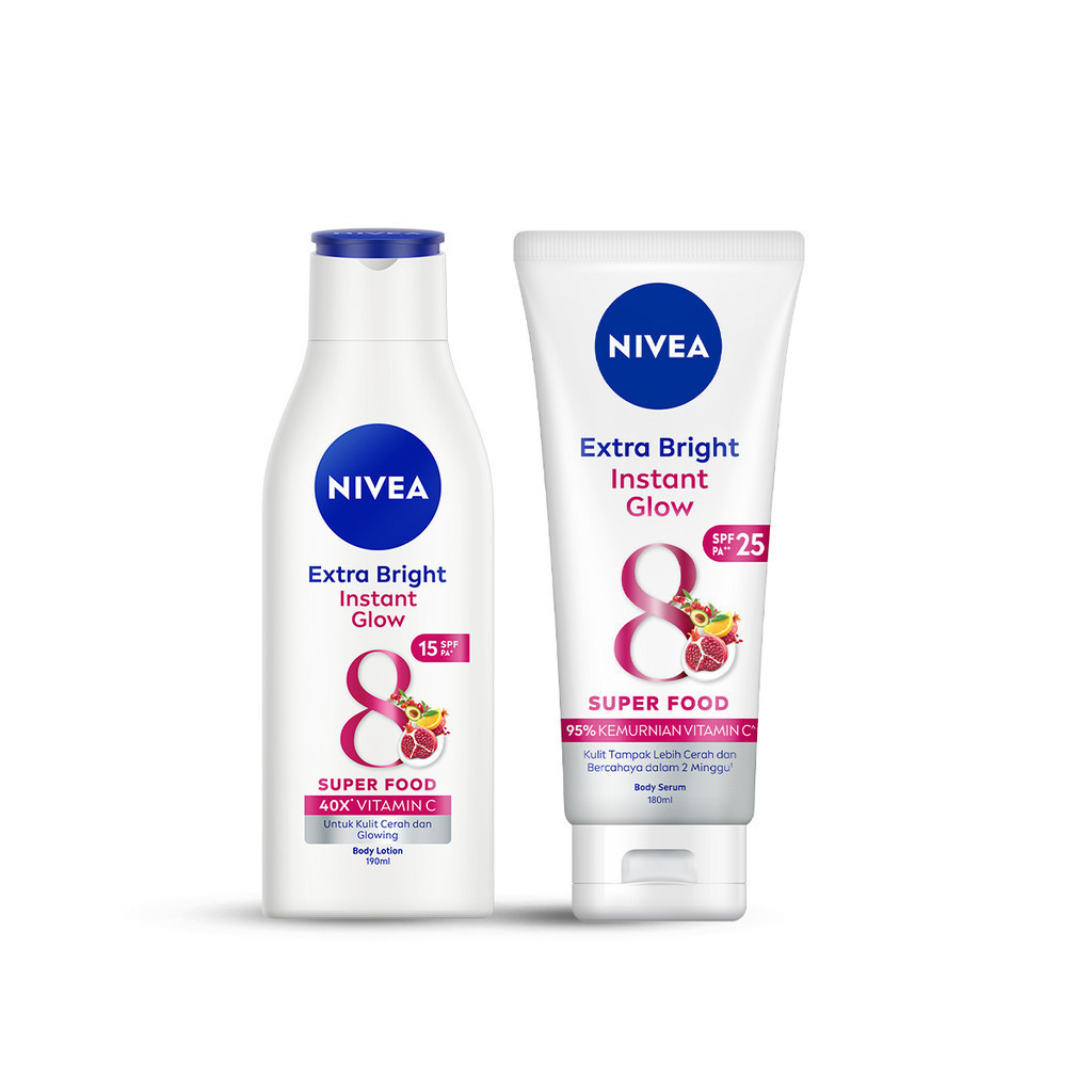 Jual NIVEA Body Serum Extra Bright Instant Glow SPF25 180ml - NIVEA ...