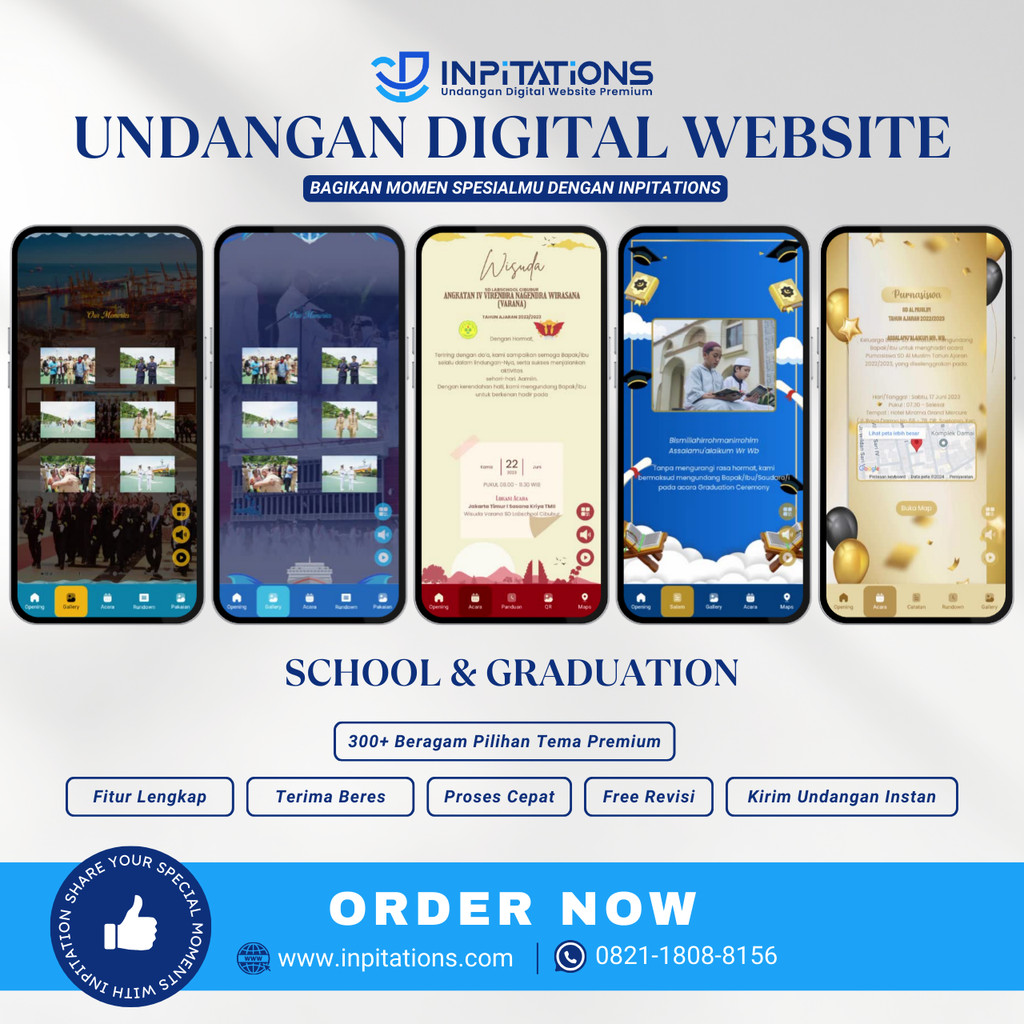 Jual Undangan Website Digital Wisuda - Undangan School & Graduation ...