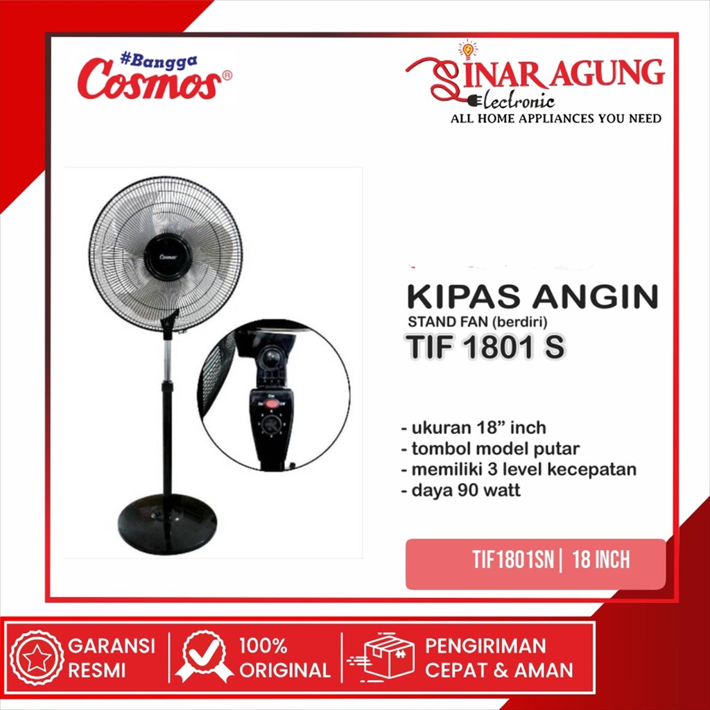 Jual COSMOS TIF1801SN / TIF-1801SN KIPAS ANGIN BERDIRI 18 INCH ...