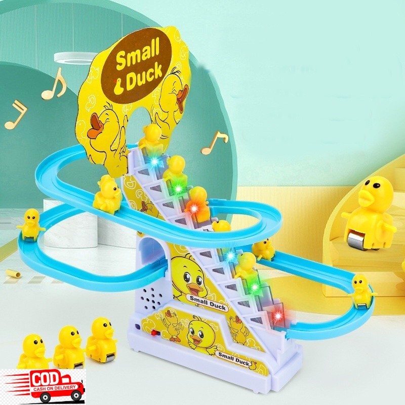 Jual Mainan Track Tangga Berjalan Bebek / Penguin Memanjat Dengan Musik ...