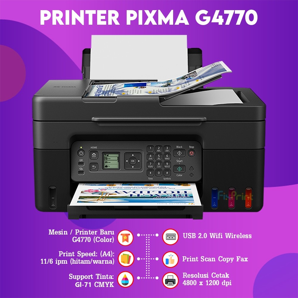 Jual FixPrint Printer G4770 PIXMA InkTank Efficient G 4770 ( Print Scan ...