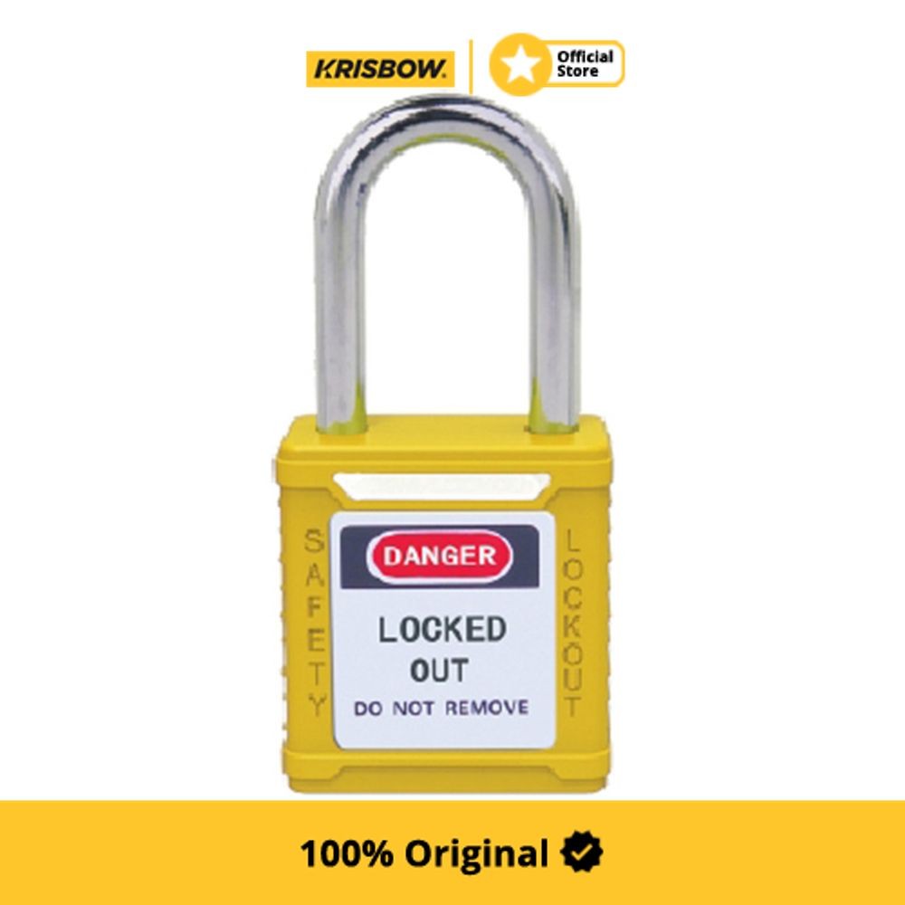 Jual Krisbow Padlock Gembok Steel Danger Locked Out - Kuning | Shopee ...